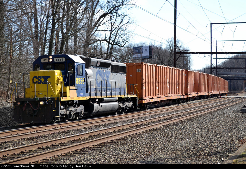 CSX SD40-2 8856 leads Q706-02